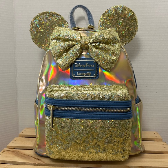 Loungefly | Bags | Loungefly Disney Earidescent Sequins Mini Backpack ...